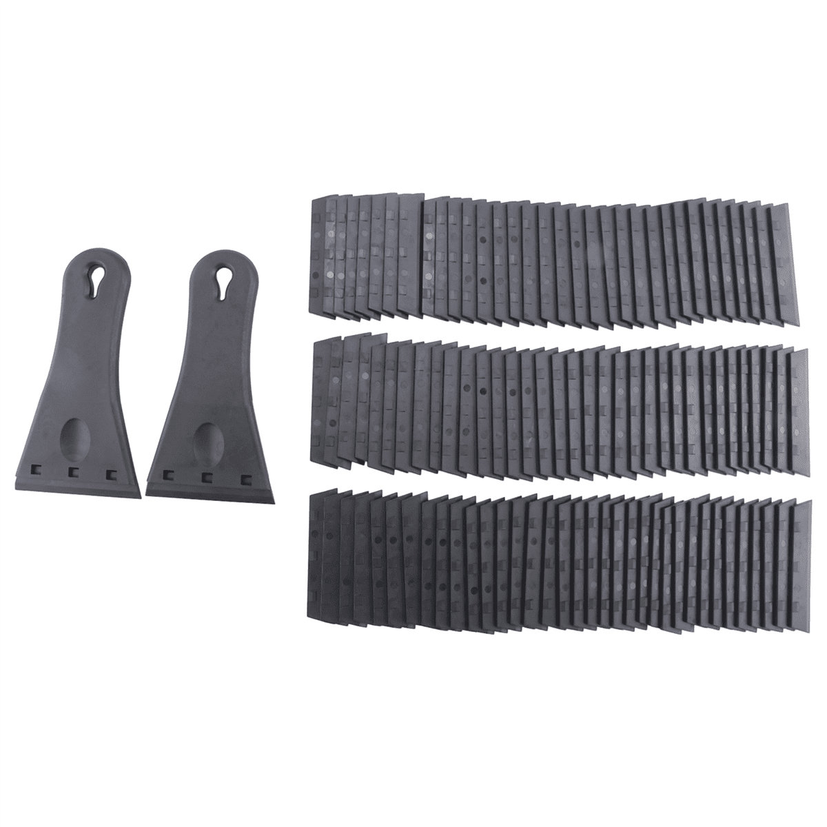 2 Pack Plastic Blade Scraper with 100Pcs Single Edge Plastic Blades ...