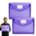2 Pack Plastic Envelopes Poly Envelopes, Clear Document Folders File ...