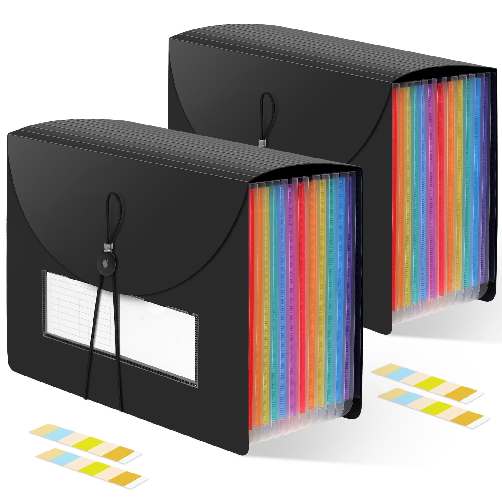 Joyberg 2 Pack Expandable File Folder, 12 Pocket Accordion Organizer ...