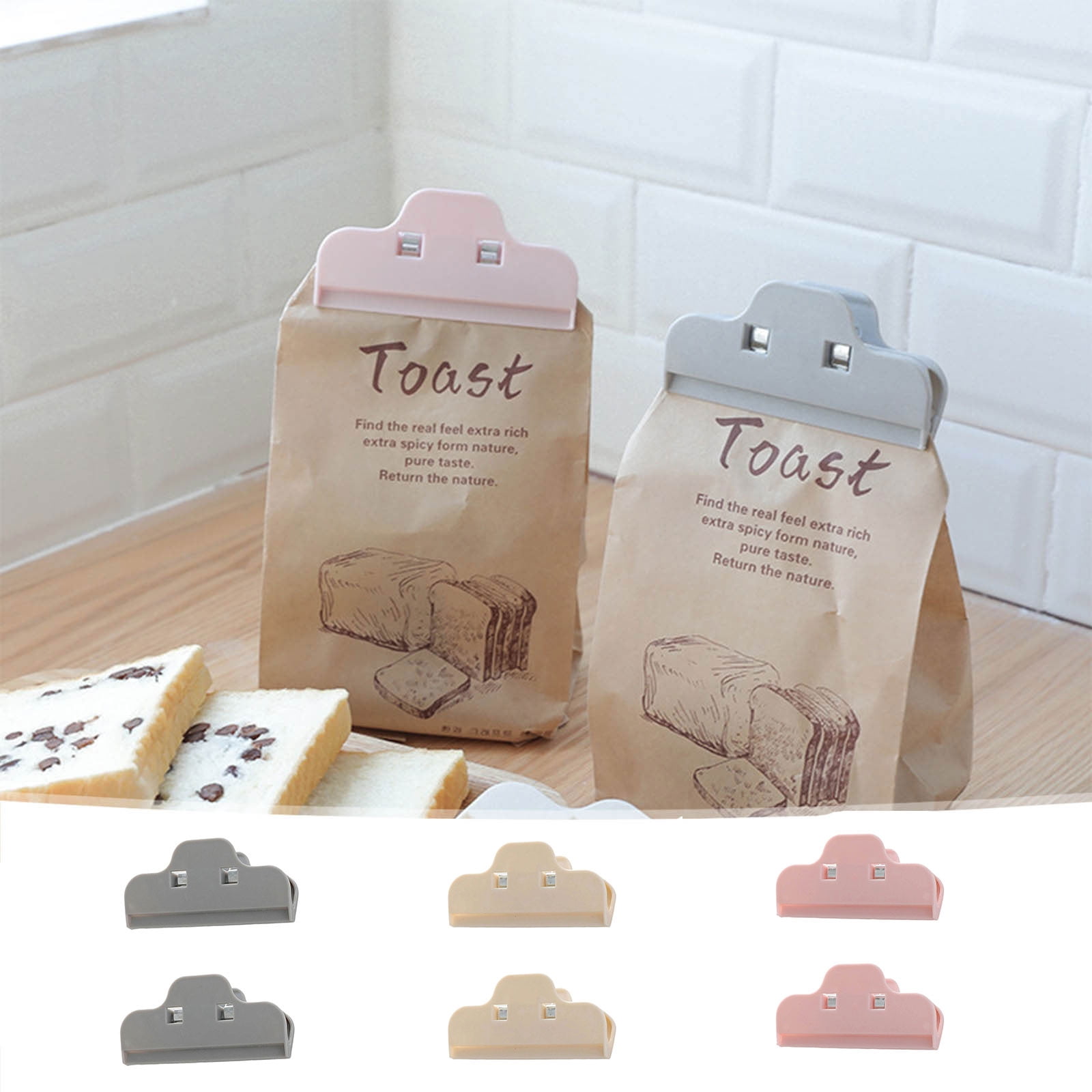 2-Pack Plastic Food Bag Sealing Clips for Snacks and Bulk Foods ...