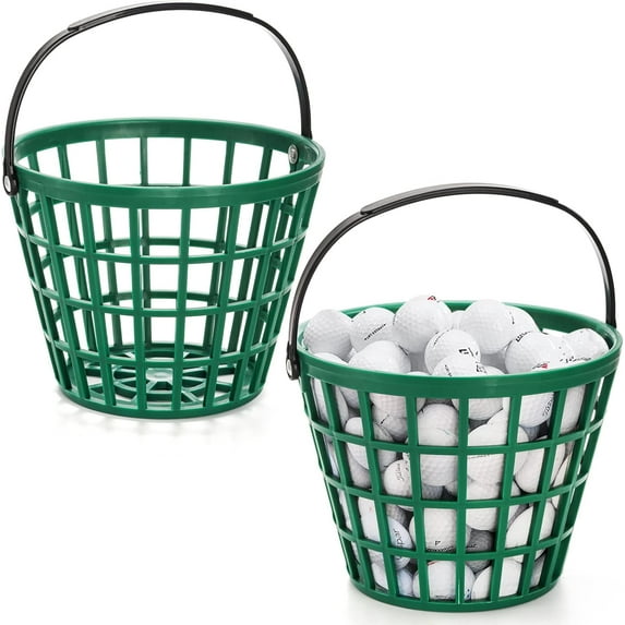 2 Pack Plastic Golf Ball Basket, Golfball Container Ball Bucket with ...