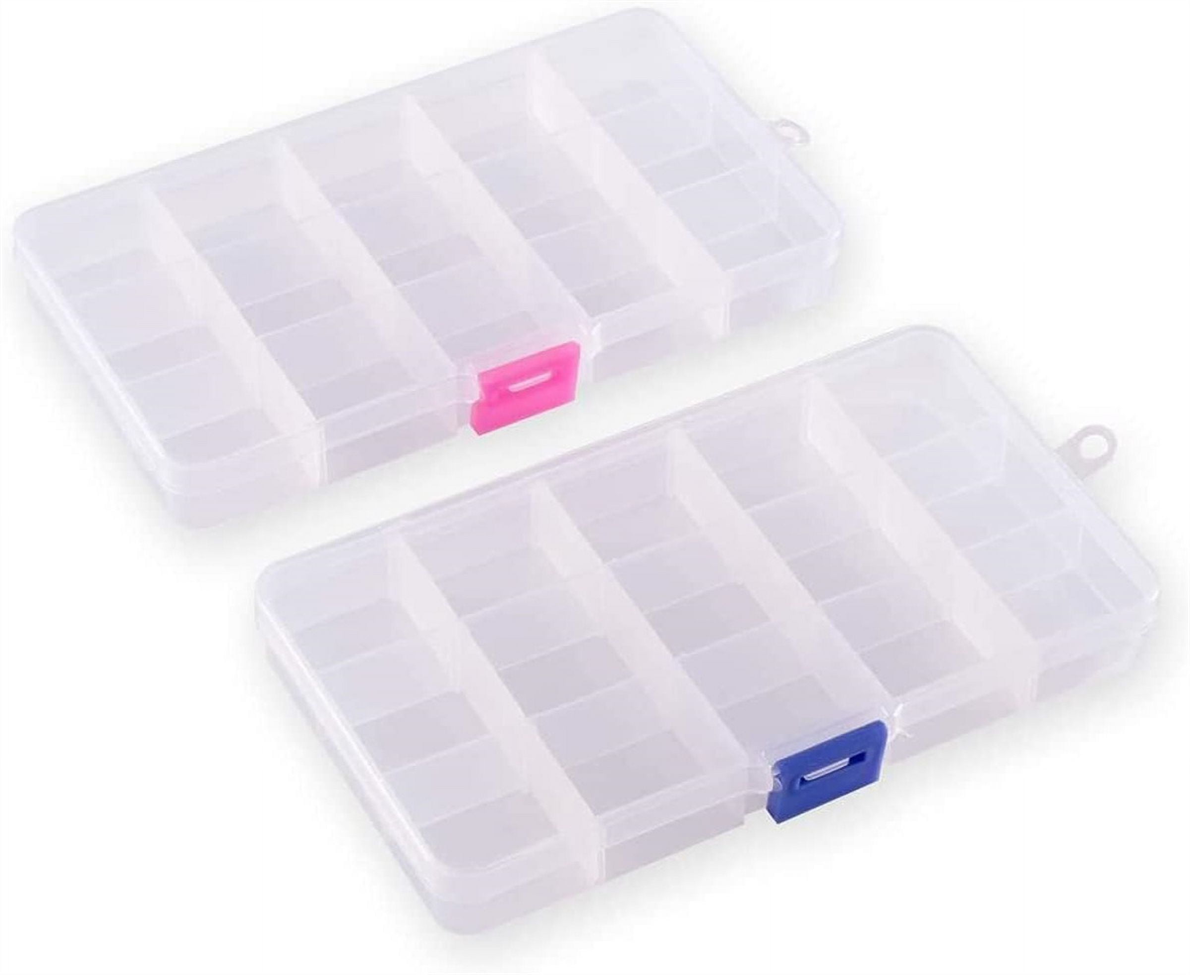 2 Pack Plastic Grid,Adjustable Dividers,Transparent Box Storage Organizer,Plastic Compartment ...