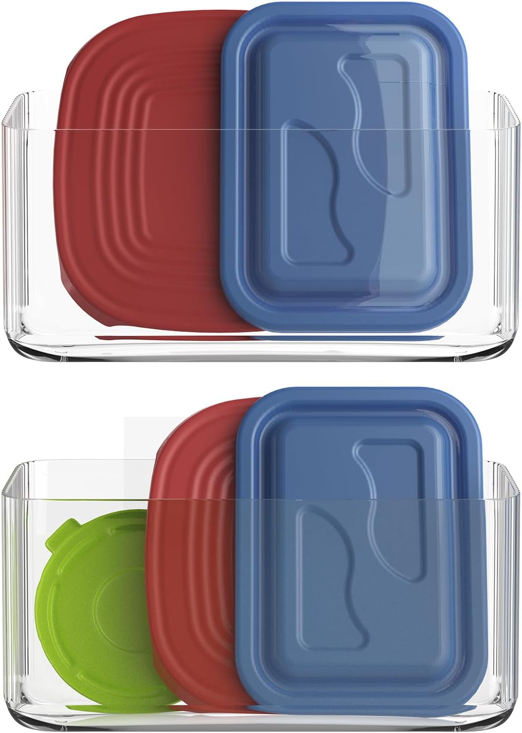 2 Pack Plastic Lid Organizers Inside Cabinet for Kitchen Organizers, No ...