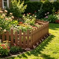 2 Pack Plastic Mini Garden Fence Set, Durable Stylish Lawn Edging Easy ...