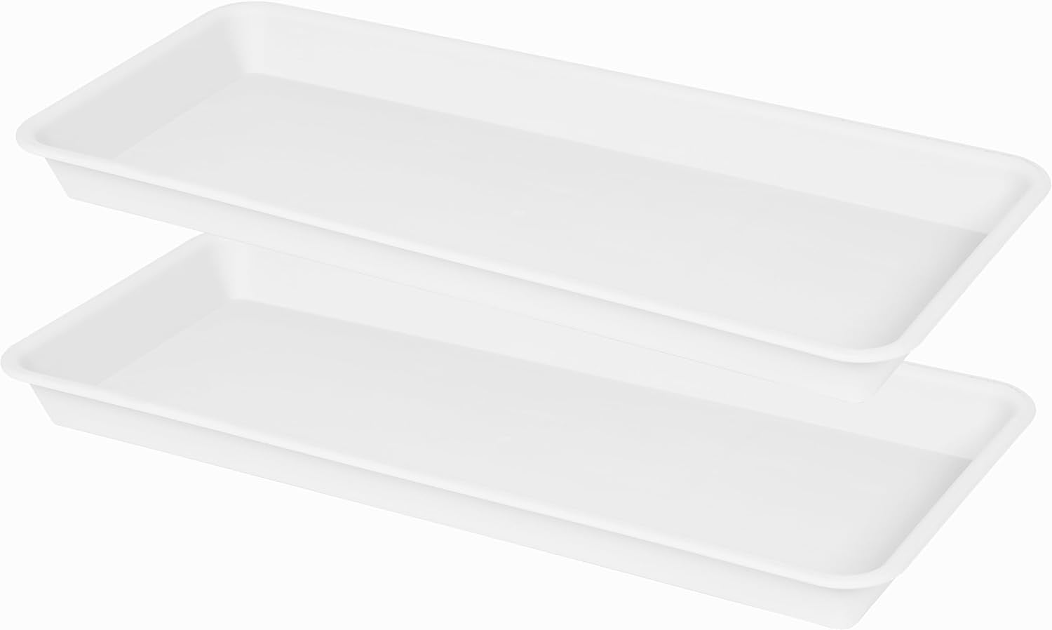 2 Pack of Plastic Plant Tray Saucer Rectangular 14 inch, Planter Trays ...