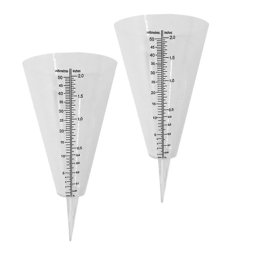 2 Pack Plastic Rain Gauge Cone Rain Gauge Test Tube Measuring Container ...