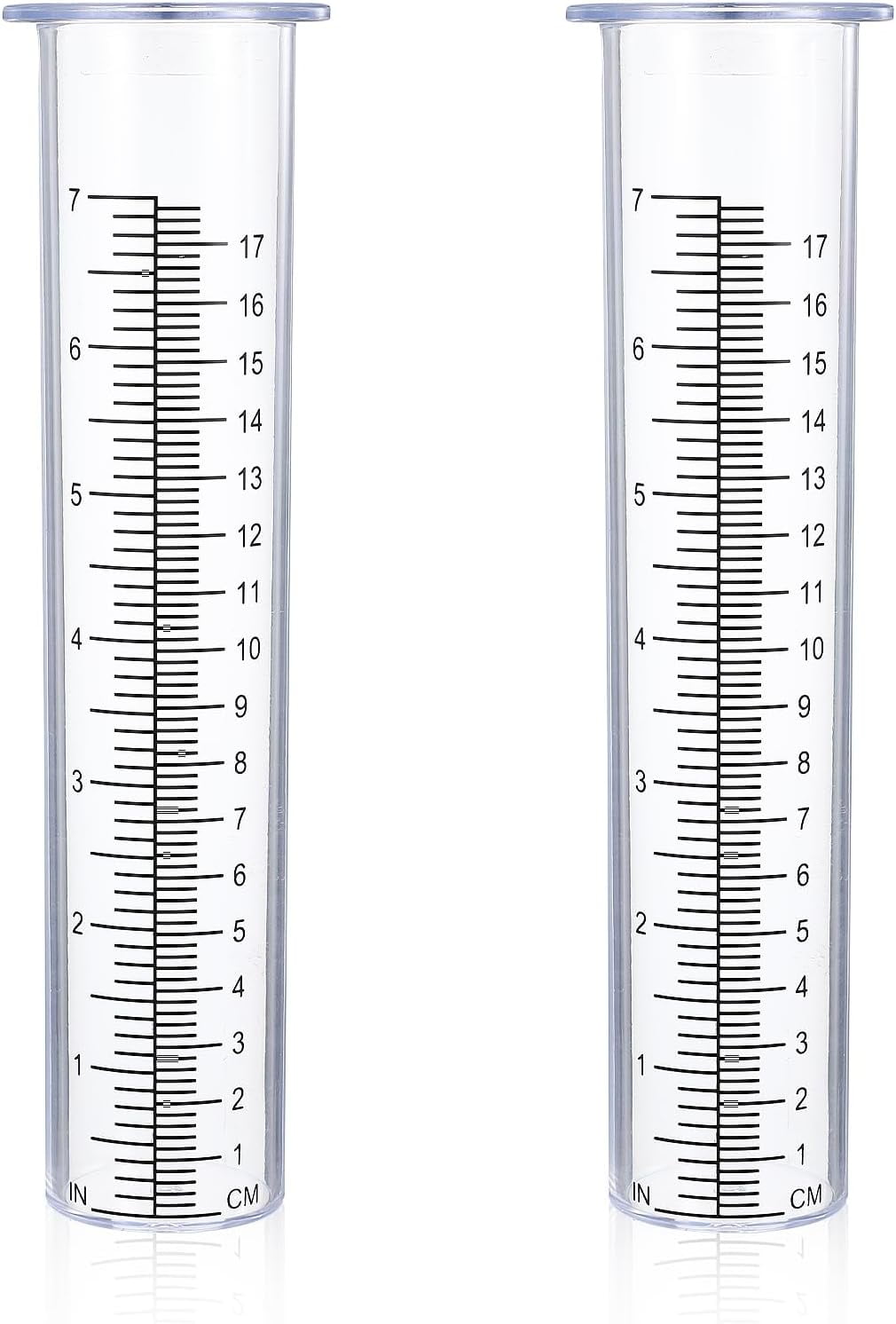2 Pack Plastic Rain Gauge Tube Replacement for Yard, 7 inch Rain Gauge ...