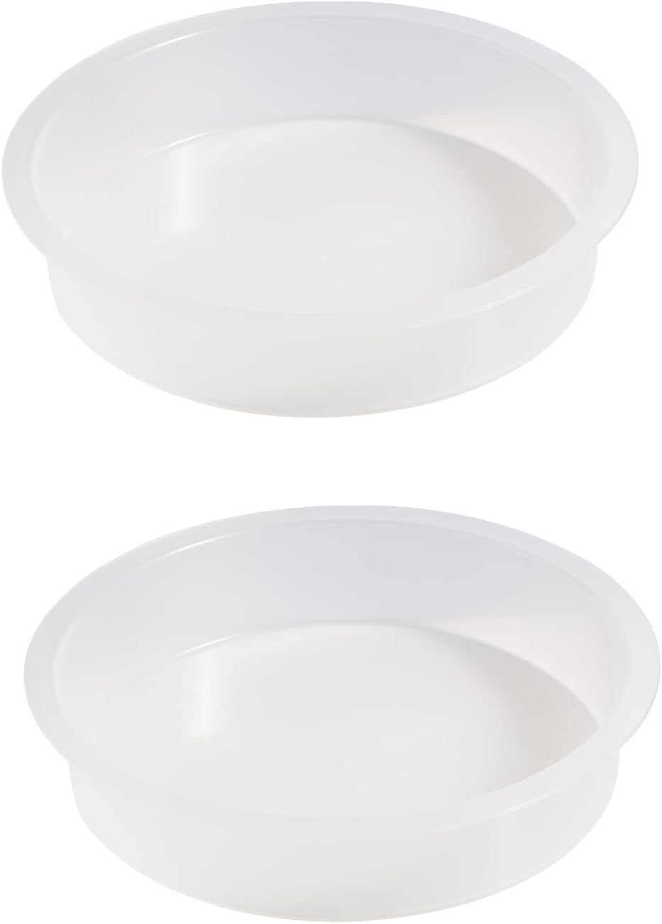 2-Pack Plastic Round Bird Feeder Bowls – 18×18cm Seed & Water Tray with ...