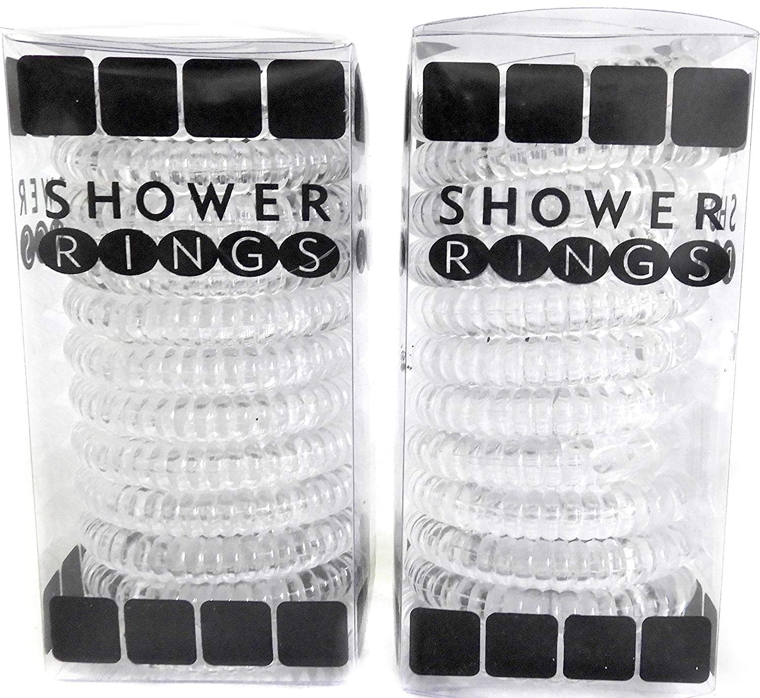 2 Pack Plastic Shower Curtain Rings 12 Piece Per pack - Clear - Walmart.com