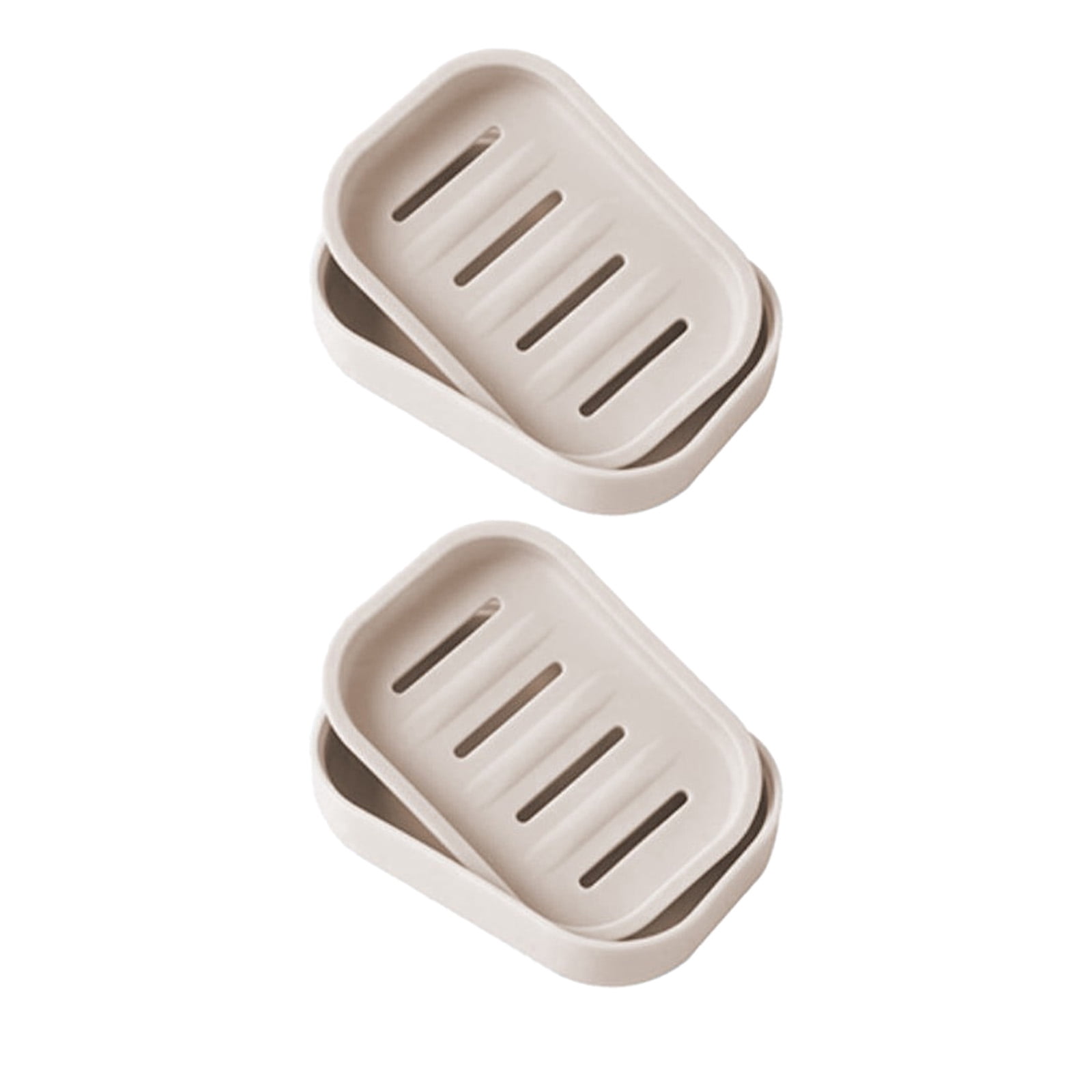 2 Pack Plastic Soap Dish,Soap Holder,Soap Box, Container, Keeps Soap ...