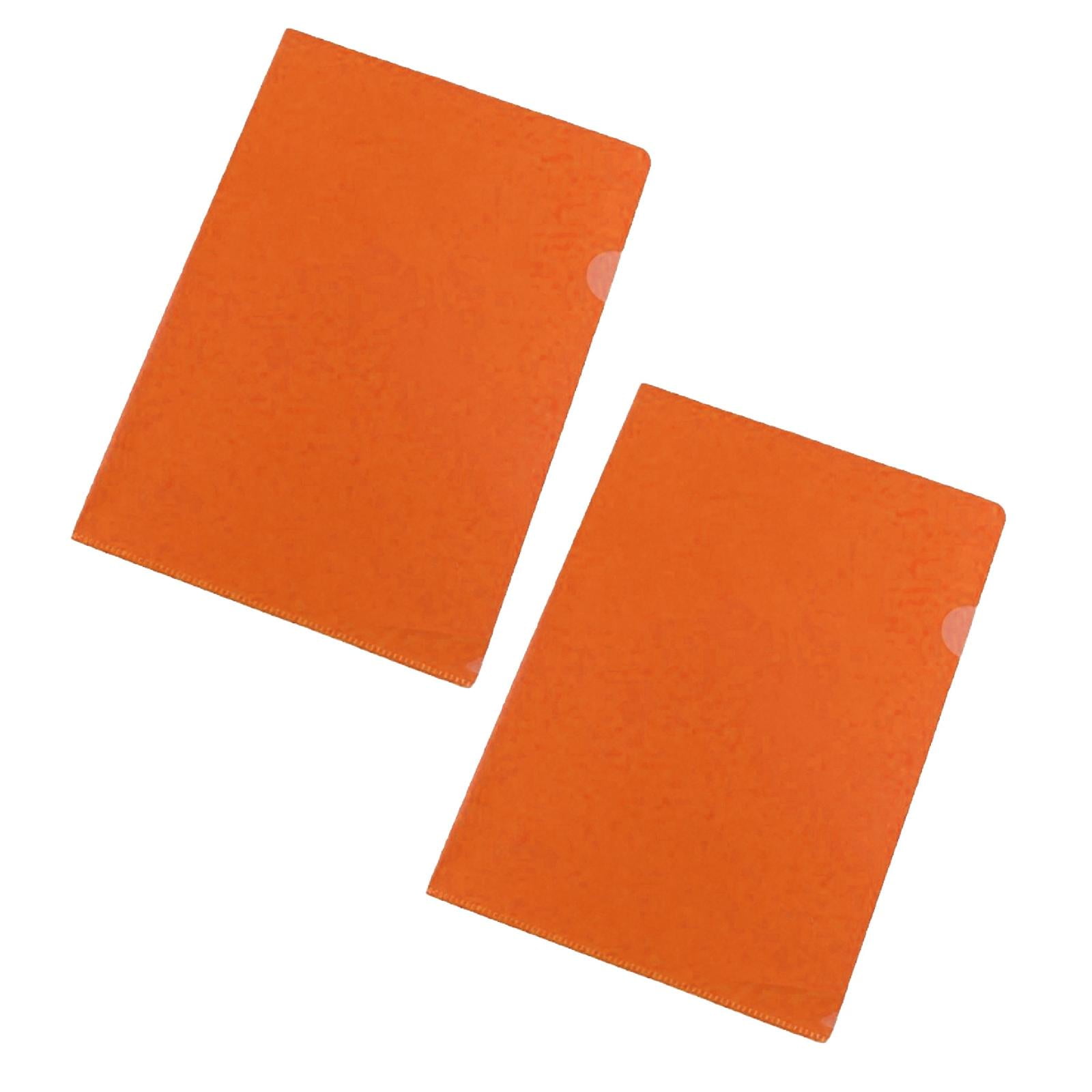2 Pack Plastic orange Document Folders, L-Type Plastic 6.3*8.8" File ...