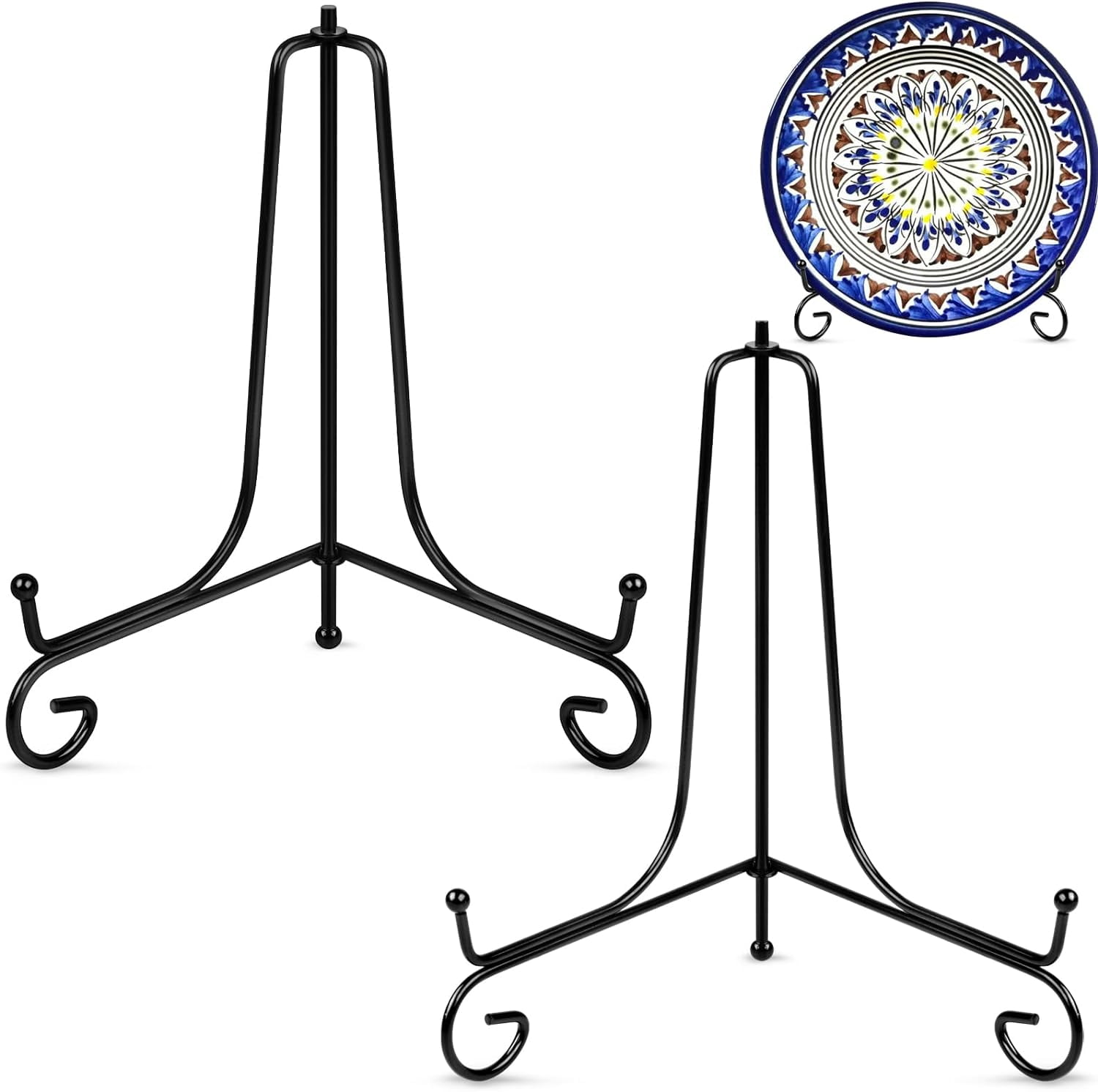 2 Pack Plate Stands - Metal Frame Holder & Artwork Display, 8 Inch ...