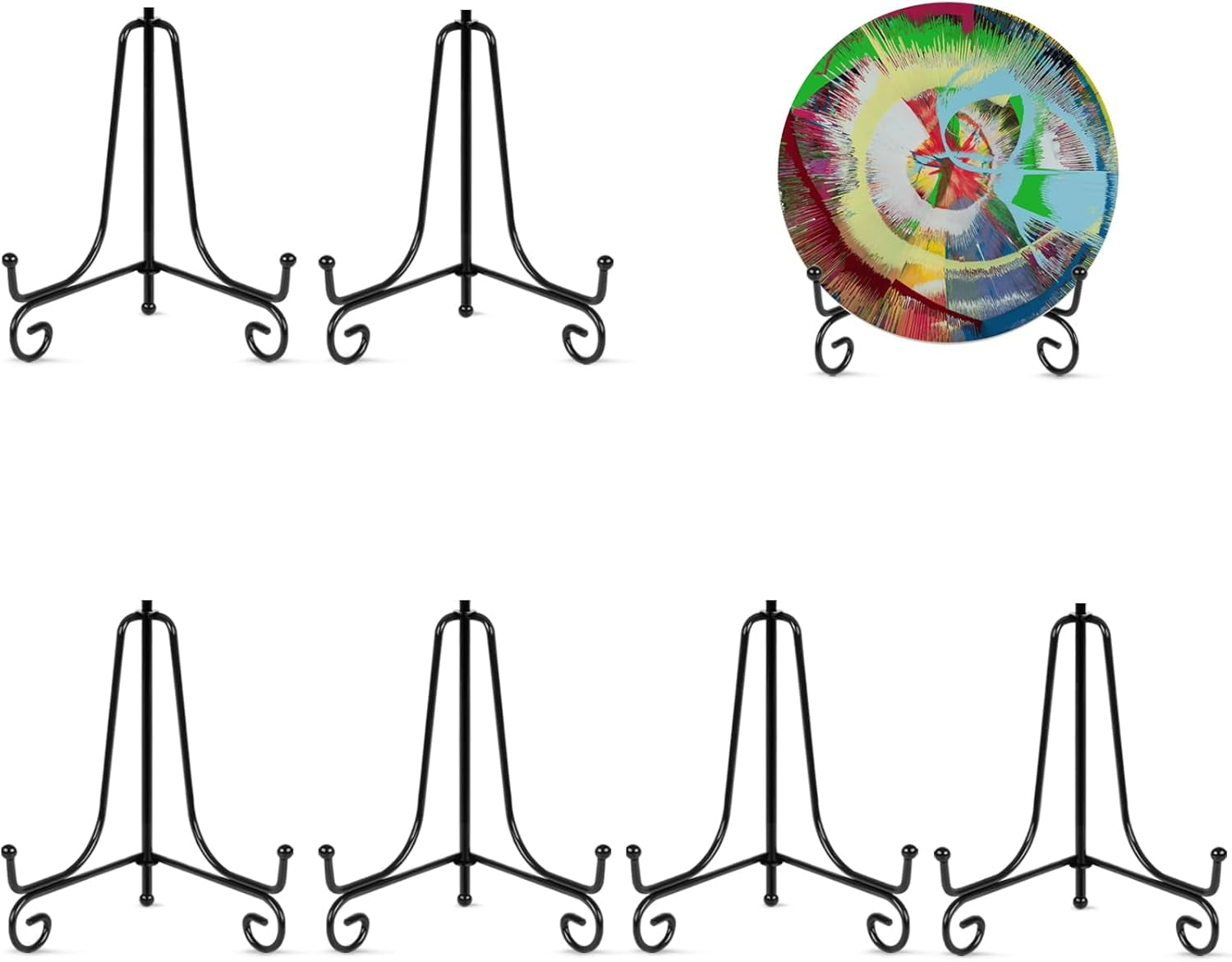 2 Pack Plate Stands - Metal Frame Holder & Artwork Display, 8 Inch ...