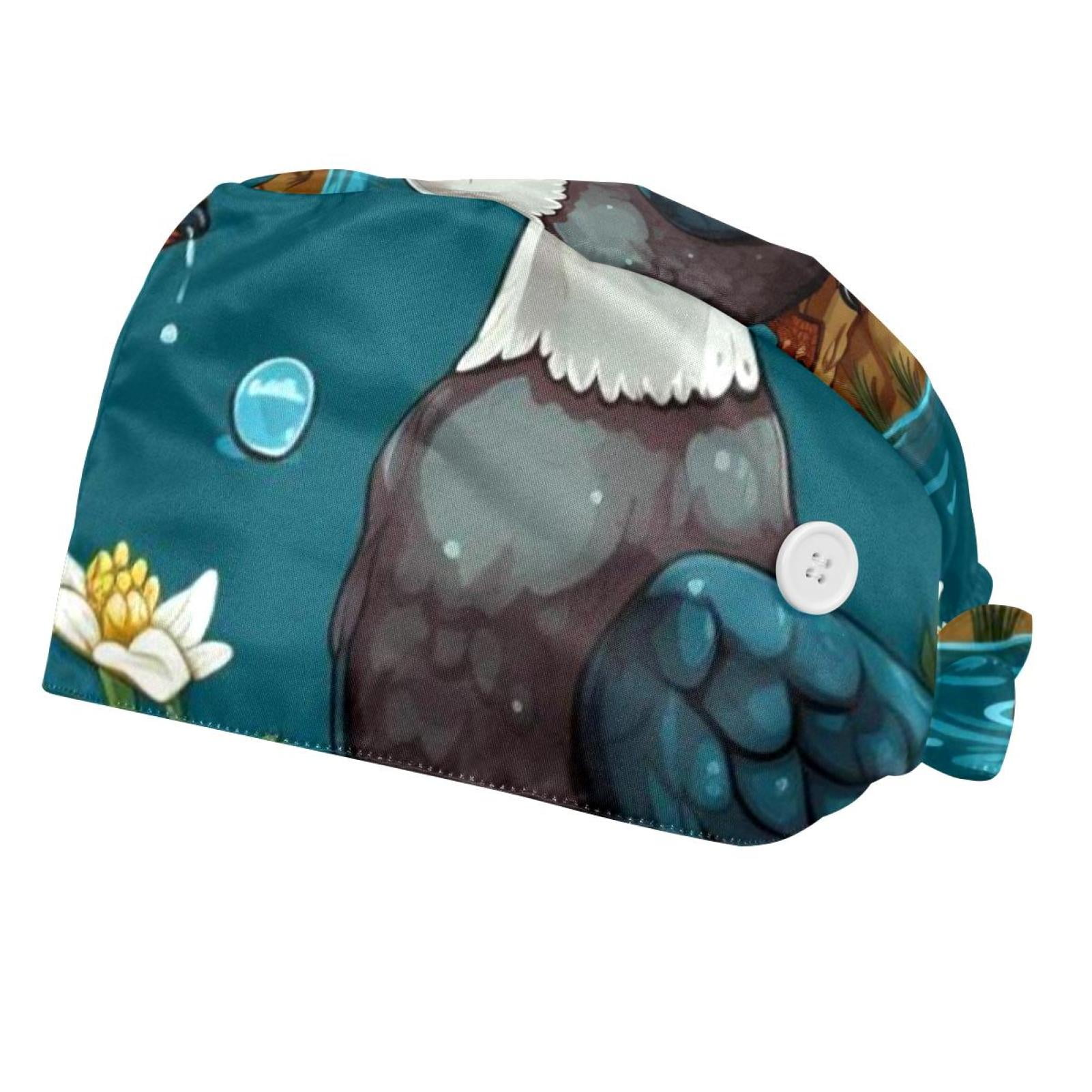 2 Pack Platypus Adjustable Bouffant Caps Hats Working Cap for Men ...