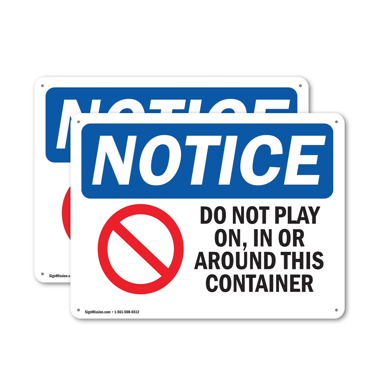 (2 Pack) Do Not Play On In Or Around OSHA Notice Sign 14 Inch X 10 Inch ...