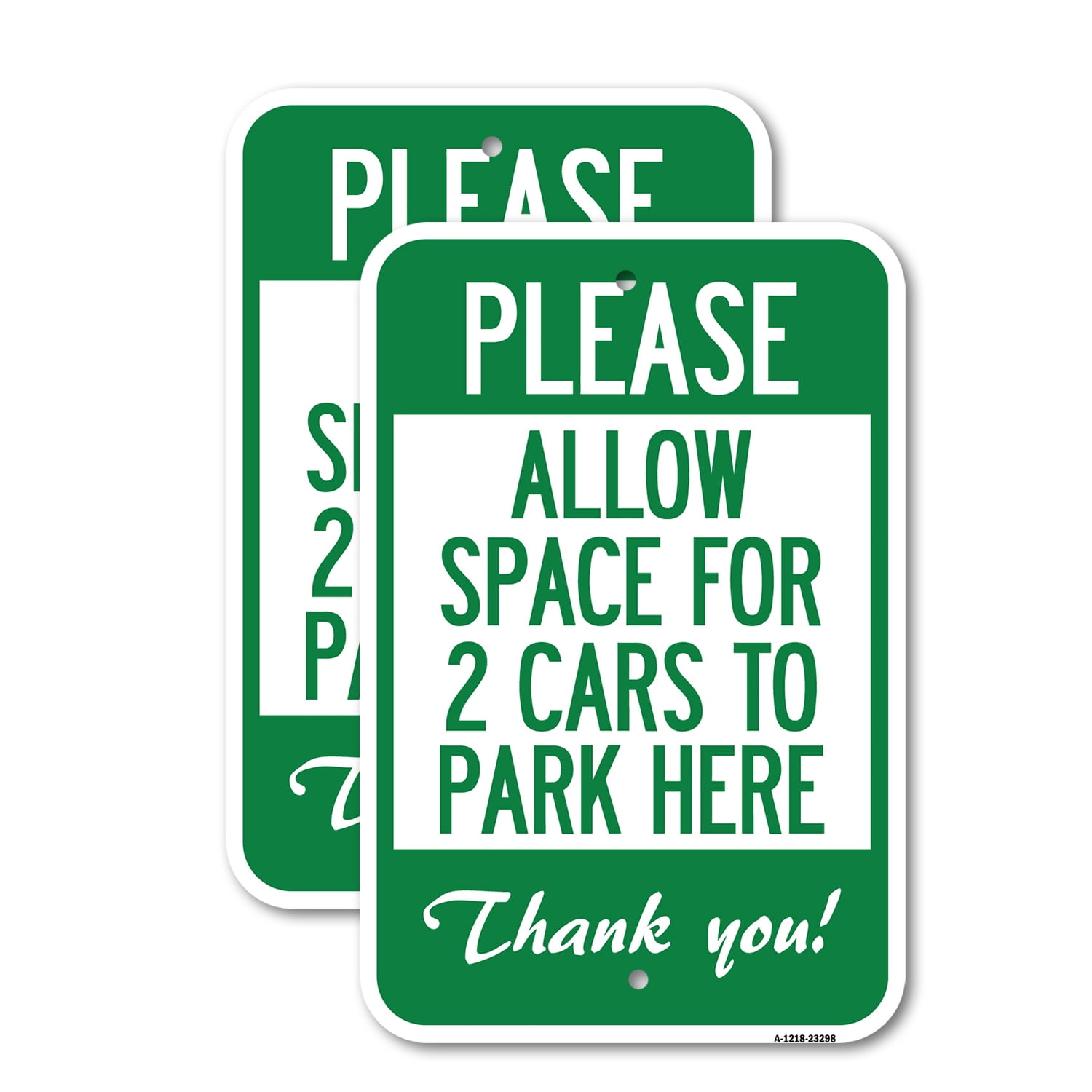 (2 Pack) Please - Allow Space for 2 Cars to Park Here Thank You! | 12 ...