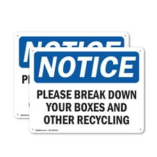 Please Break Down Boxes Sign