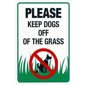 No Dogs Grass Signs