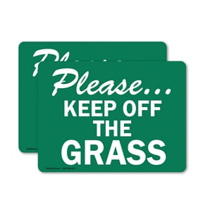 Please Keep Off The Grass Sign