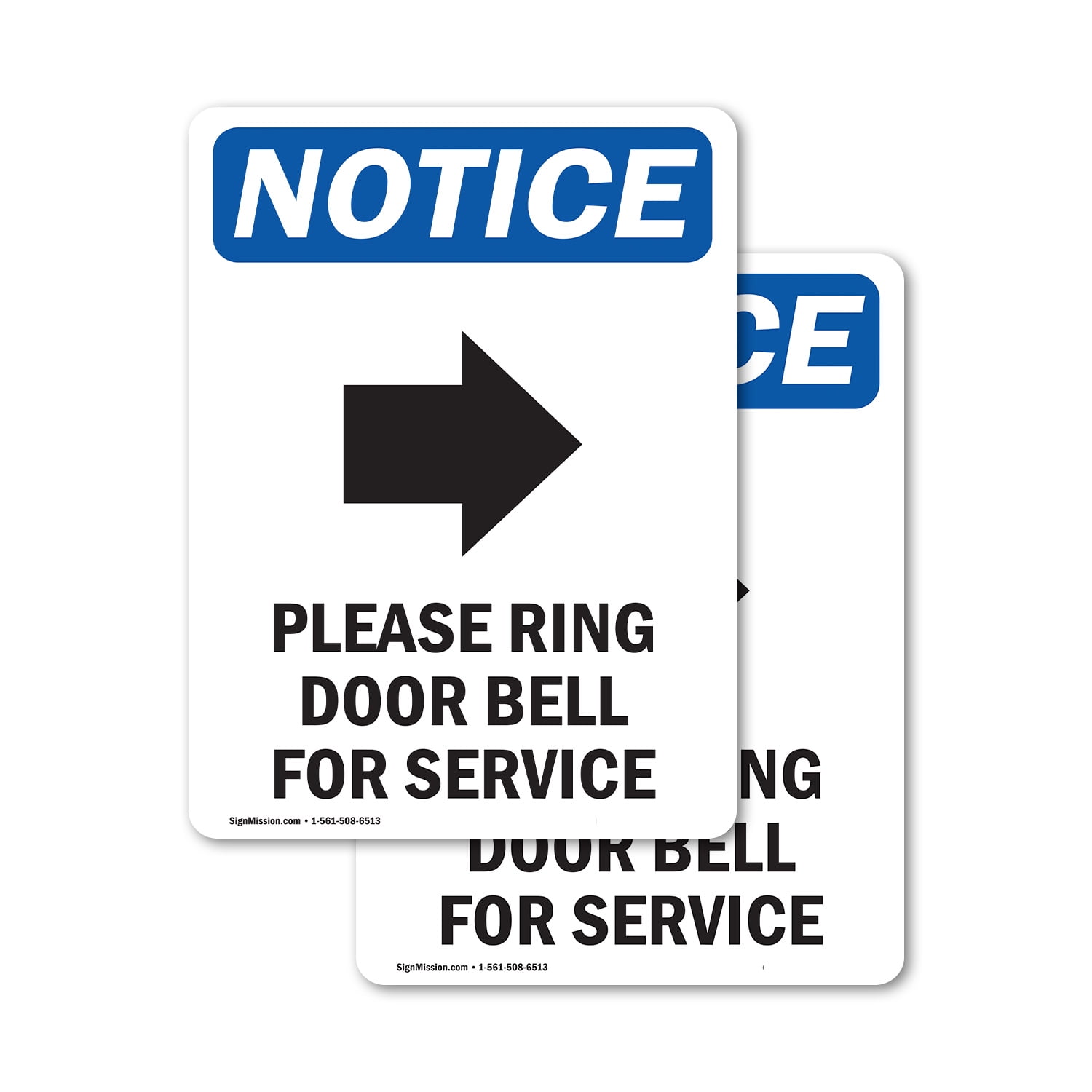 (2 Pack) Please Ring Door Bell Sign - Walmart.com