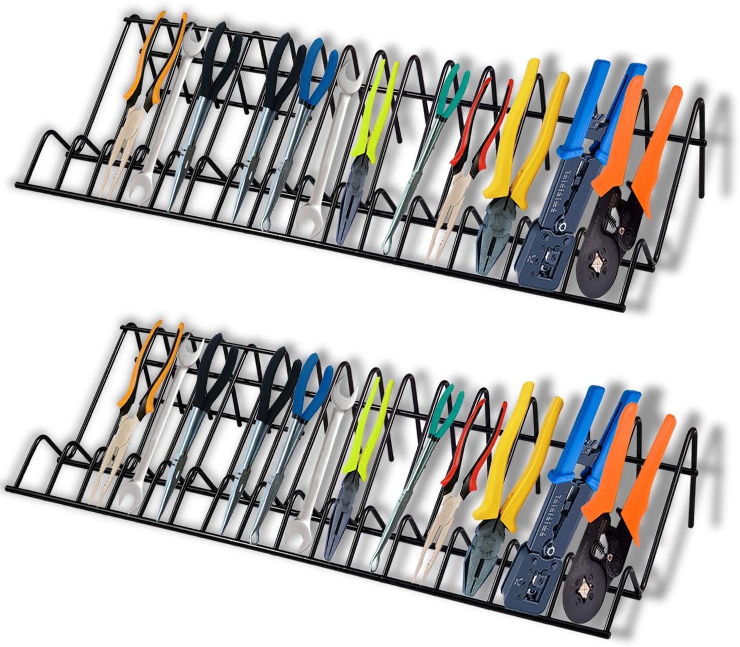 2 Pack Pliers Organizer Tool Box Drawer Storage Rack, Durable Black ...