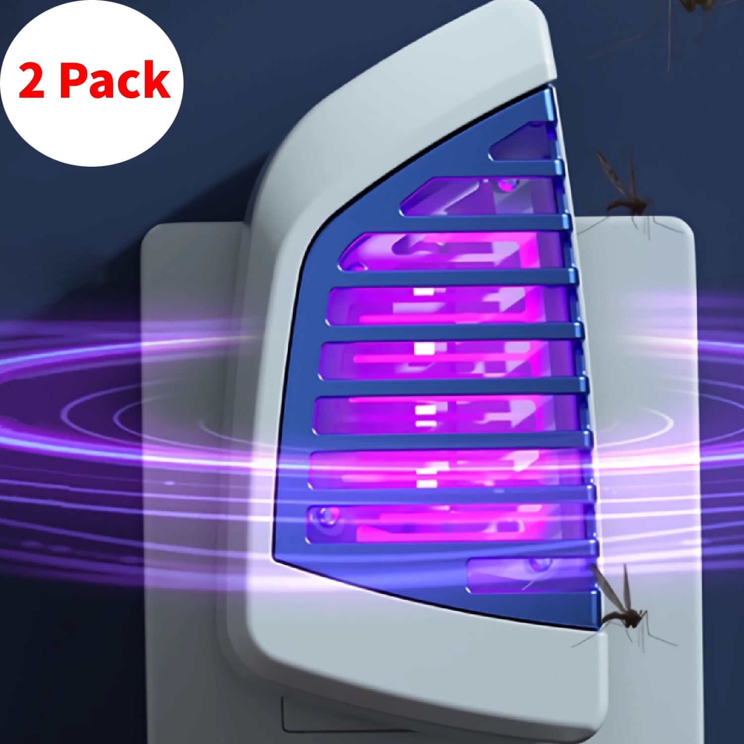 2 Pack Plug-in Electronic Mosquiwipe outer Night Light, Bug Zapper ...