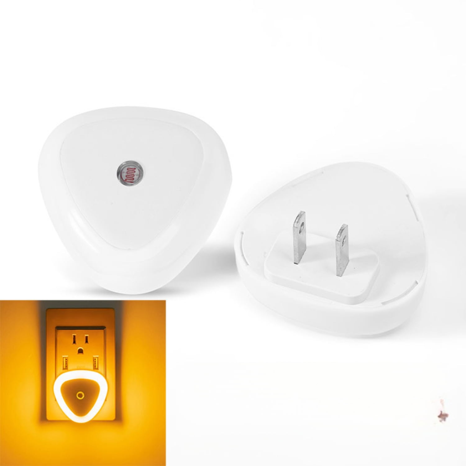 2-Pack Plug-in Night Lights with Auto Sensor, Warm Bedroom Mood ...