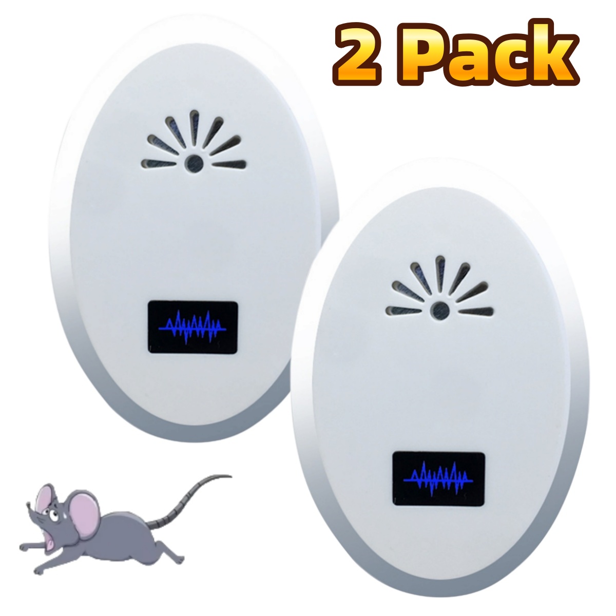 2 Pack Plug-in Pest Repellent for Home - Electronic Mouse & Rat ...