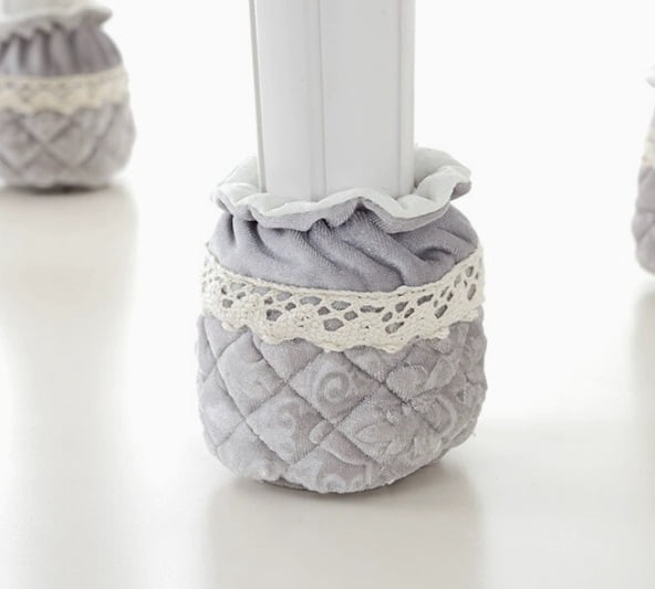 2 Pack Plush Furniture Foot Covers - Soft, Machine Washable Table and ...