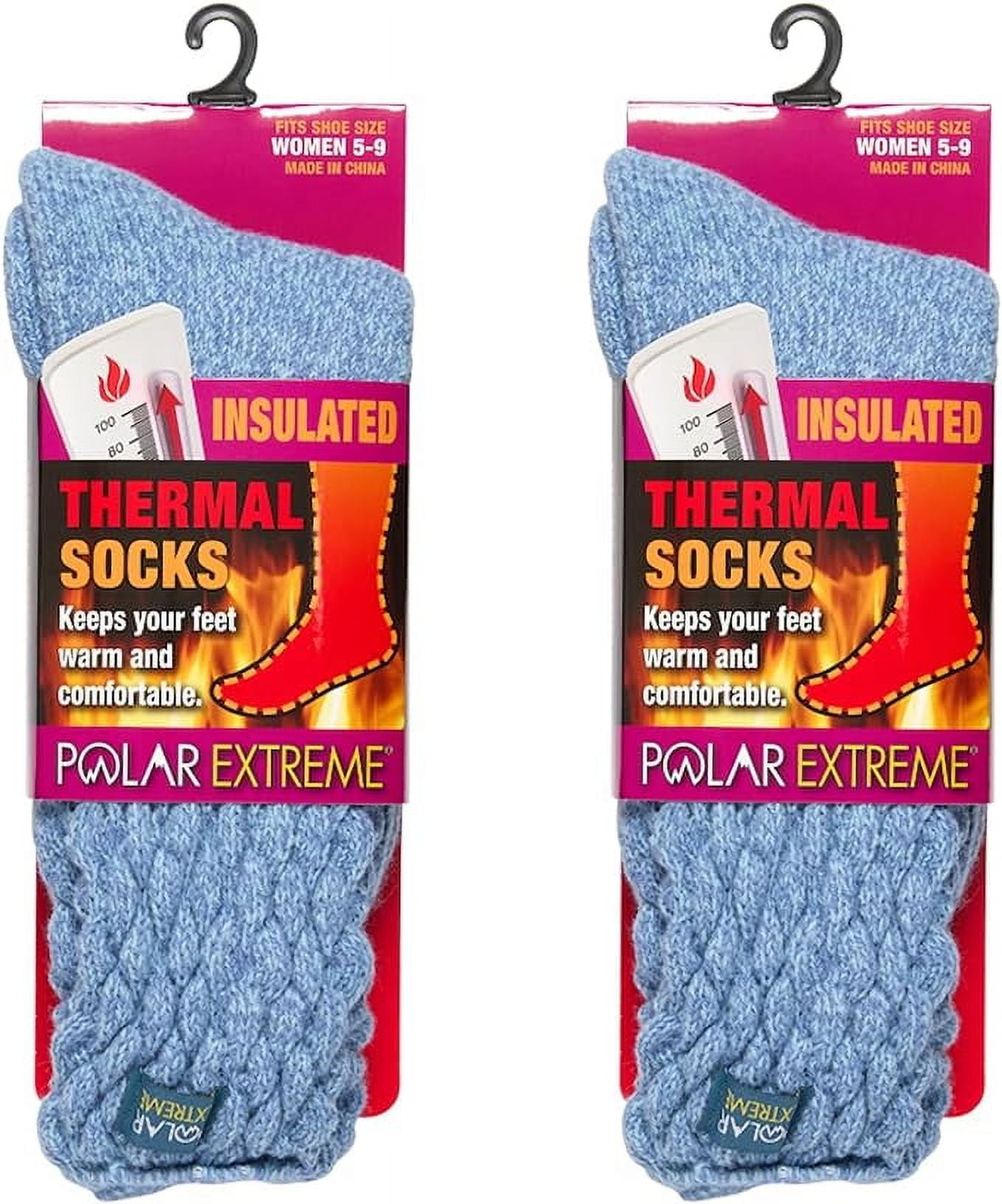 2-Pack Polar Extreme Thermal Extra Heavy Acrylic Winter Marled Socks ...