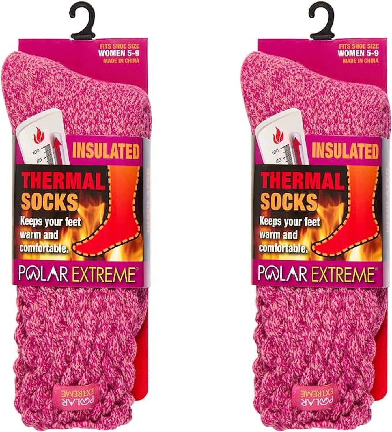 2-Pack Polar Extreme Thermal Extra Heavy Acrylic Winter Marled Socks ...