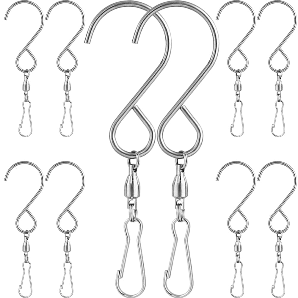 2 Pack Pole Railing Hooks Planter Hangers Wind Chime S-type Lantern ...