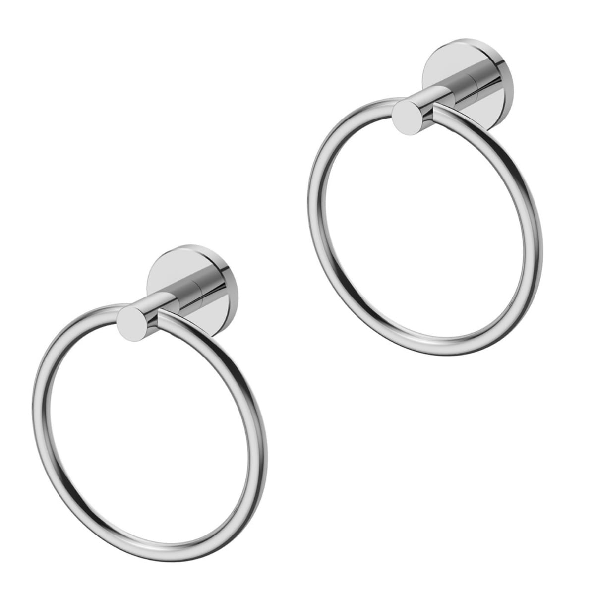 2-Pack 304 Stainless Steel Round Hand Towel Holders, Wall Mount ...