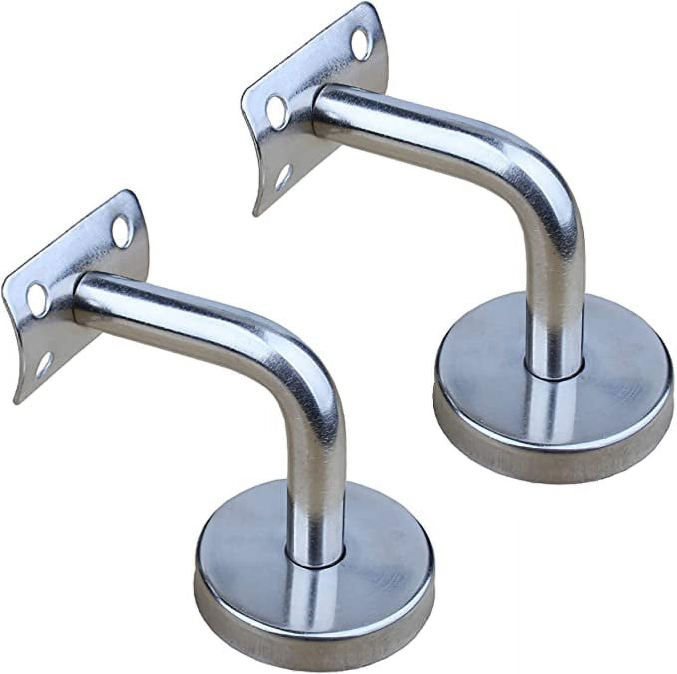 2 Pack Polished Stainless Steel Handrail Brackets for Wall Mount ...