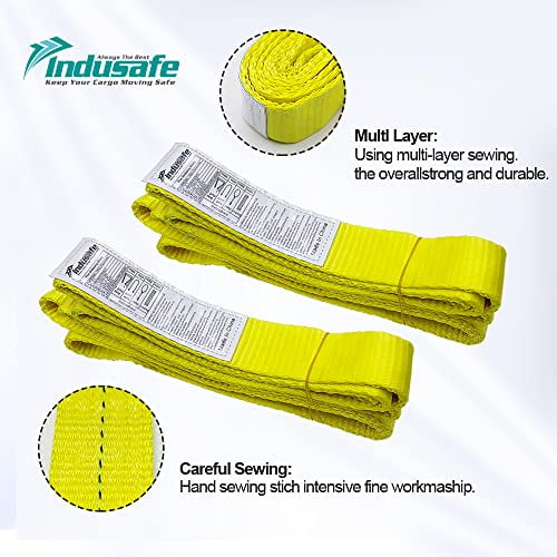 2 Pack Polyester Lifting Slings, 1" x 3' Twisted Eye Web Slings ...