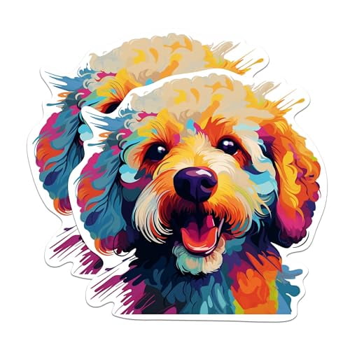 (2 Pack) Poodle Dog Breed Stickers - 5 Inches On Longest Side - Choose ...