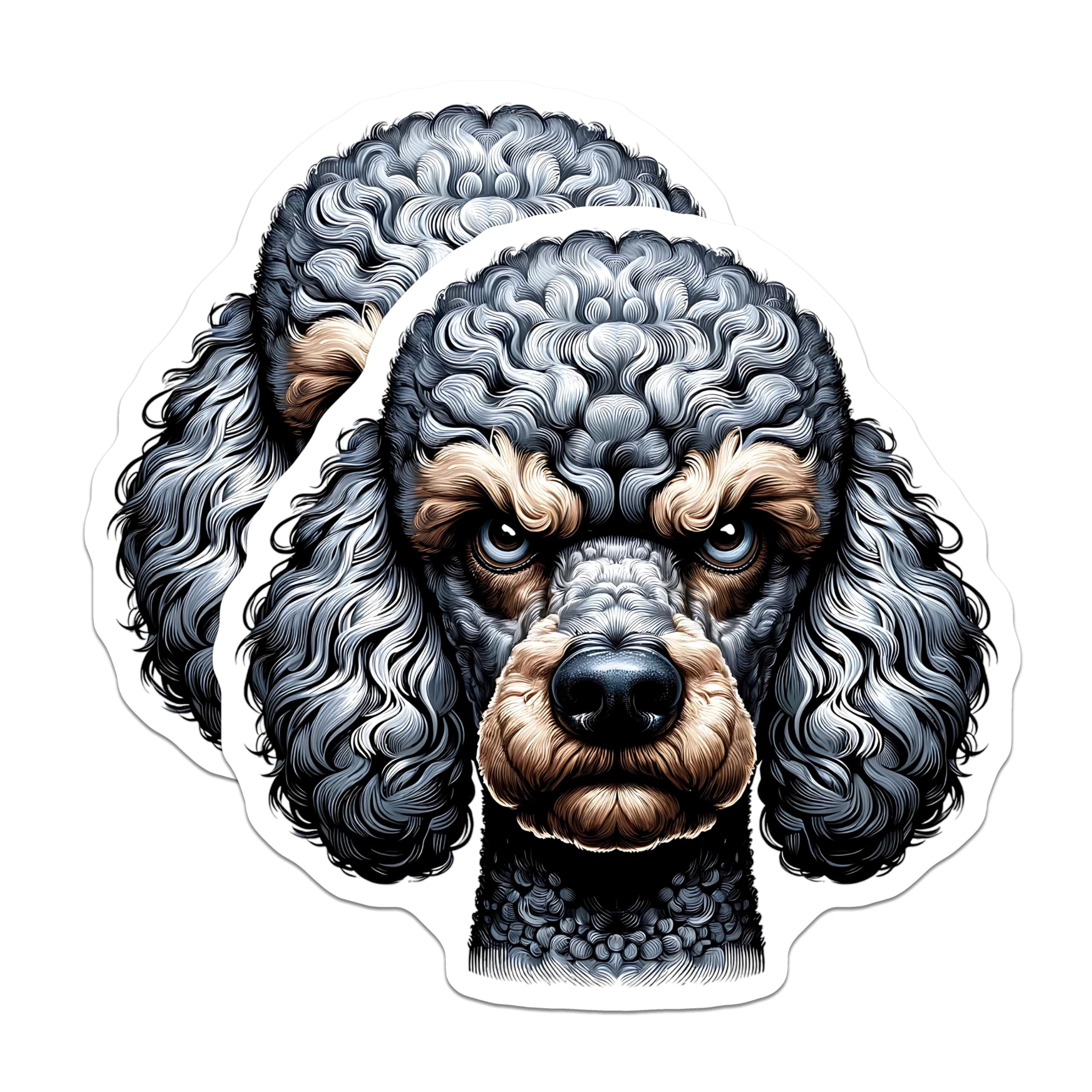 (2 Pack) Poodle Dog Magnets - Cute Dog Art - Refrigerator Magnets - Dog ...