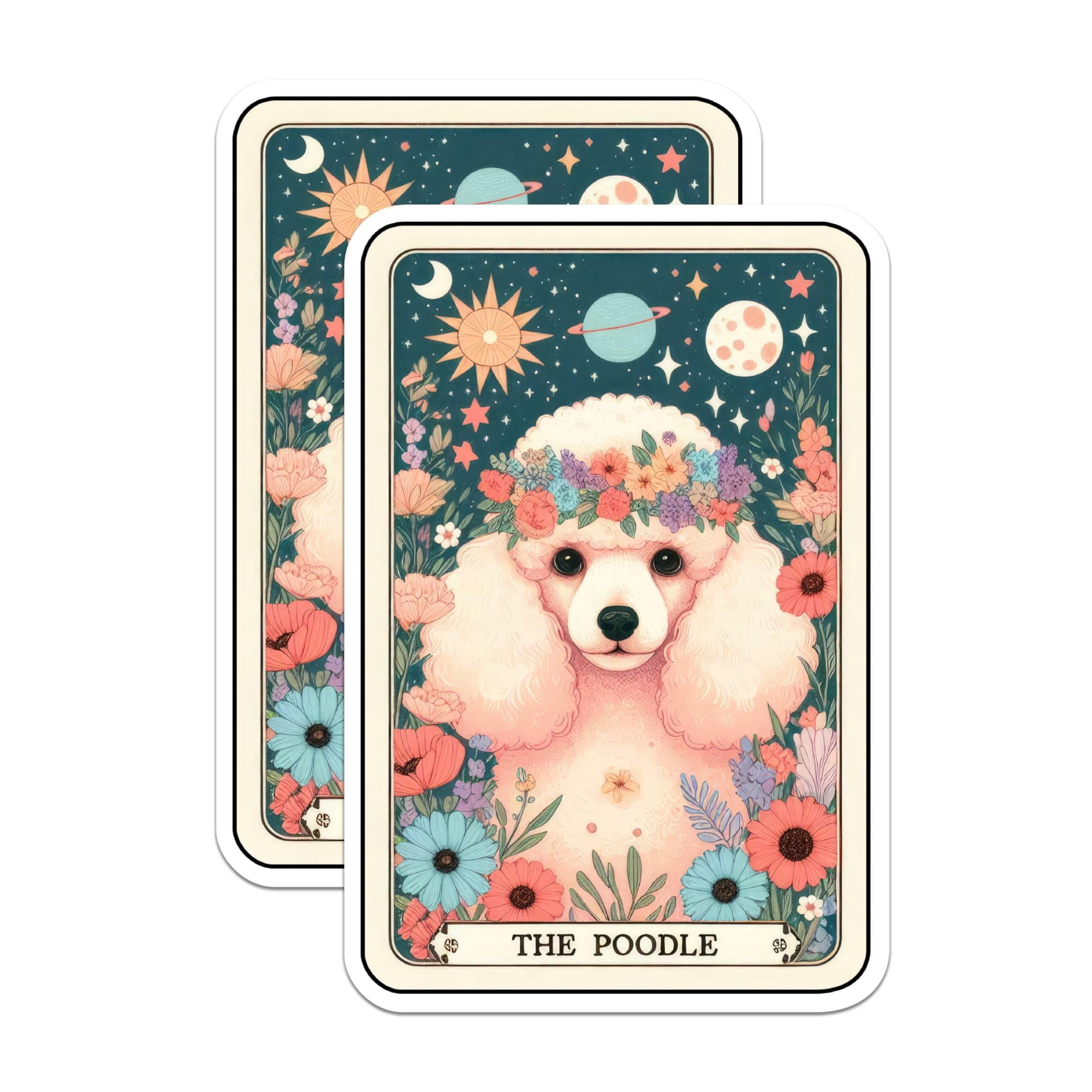 (2 Pack) The Poodle Tarot Card Magnets - Poodle Dog Breed - Poodle Dog ...