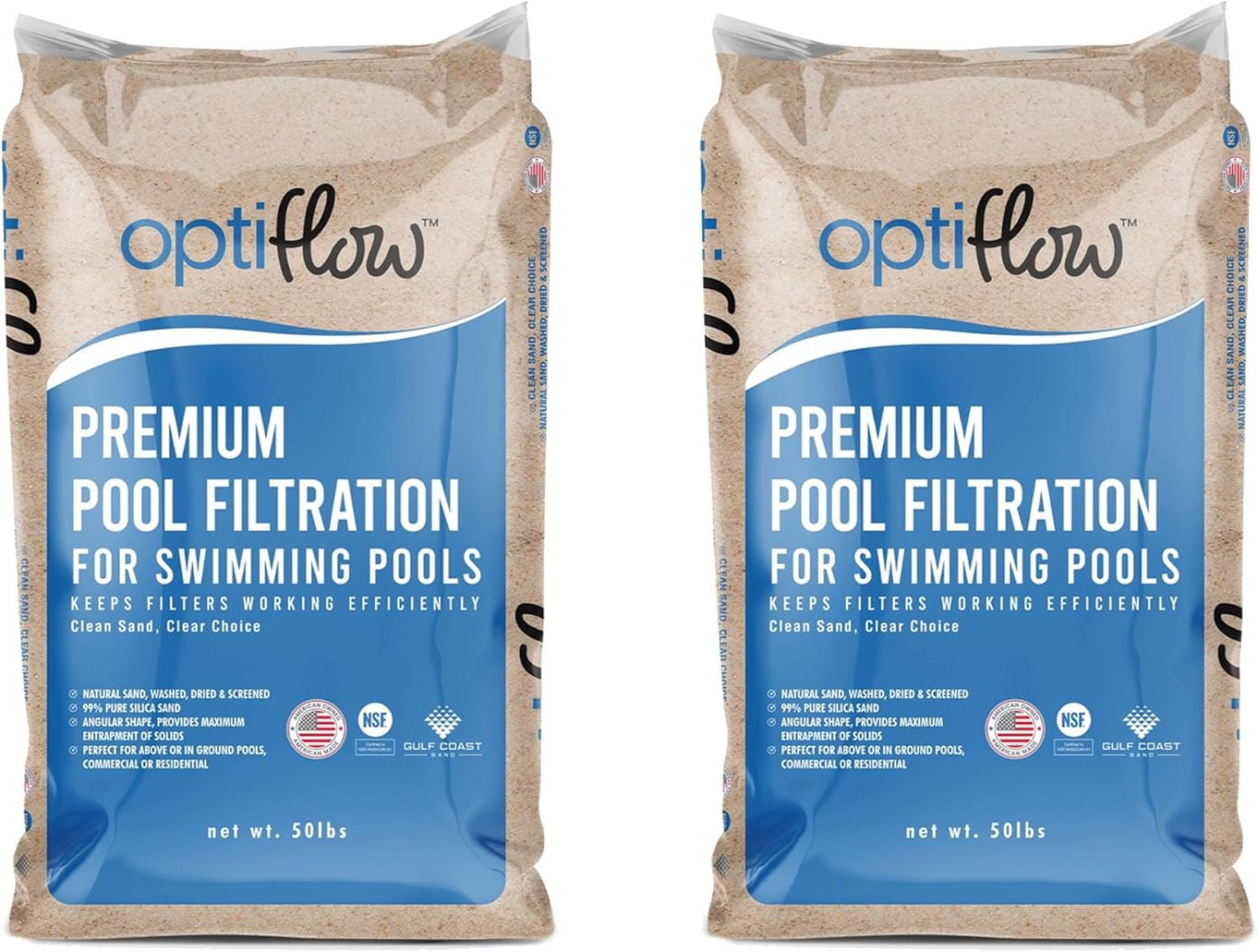 2-Pack Pool Filter Sand, Premium Filtration with Pure Silica Formula ...