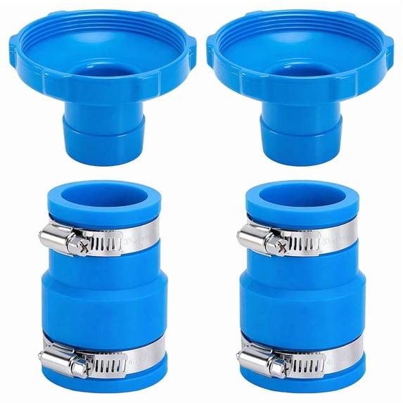 2 Pack Pool Vacuum Hose Adapter, Pool Skimmer Hose Connector Kit for 1. ...