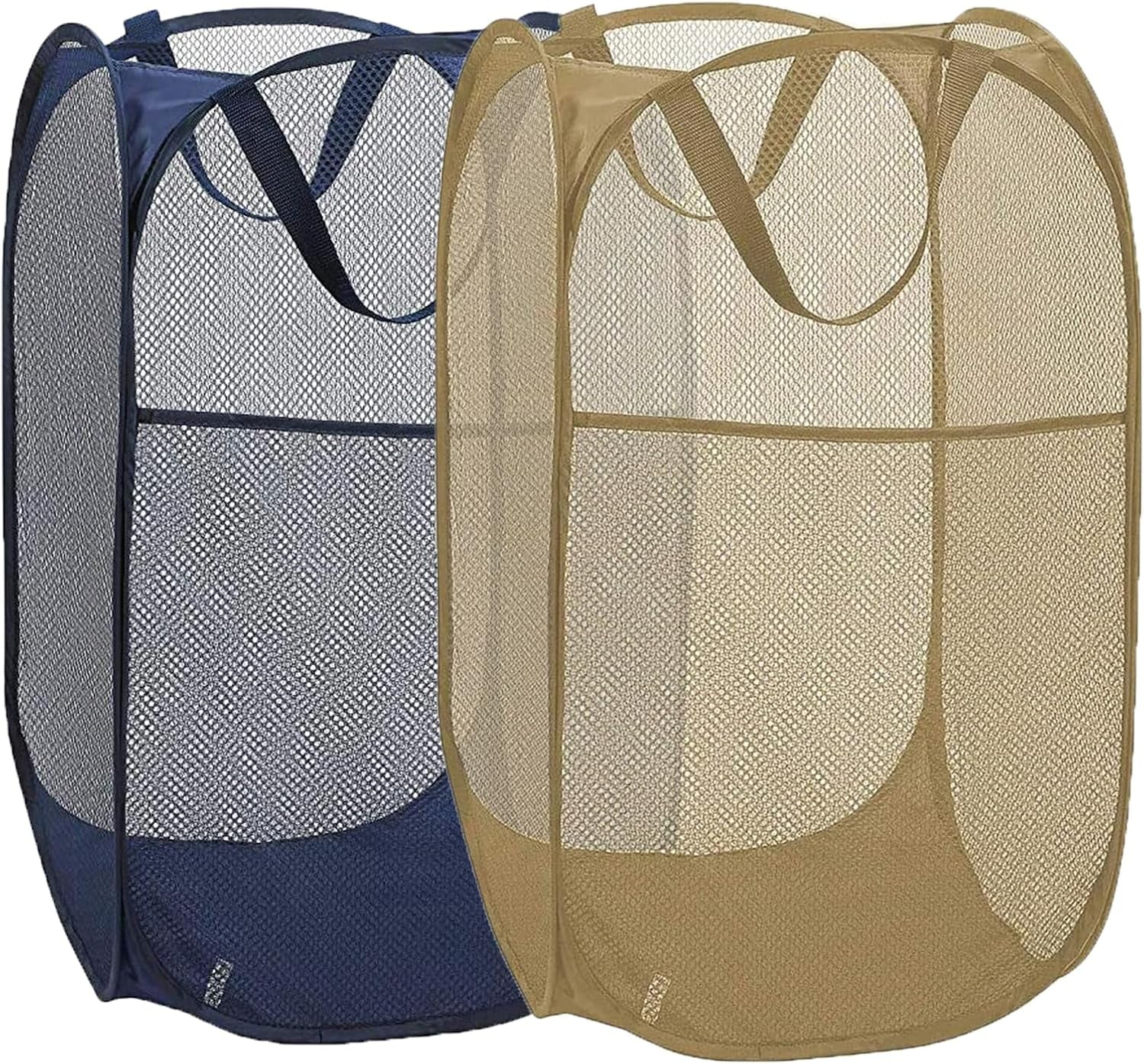 2 Pack Pop Up Laundry Hamper, Collapsible Laundry Baskets, Foldable ...