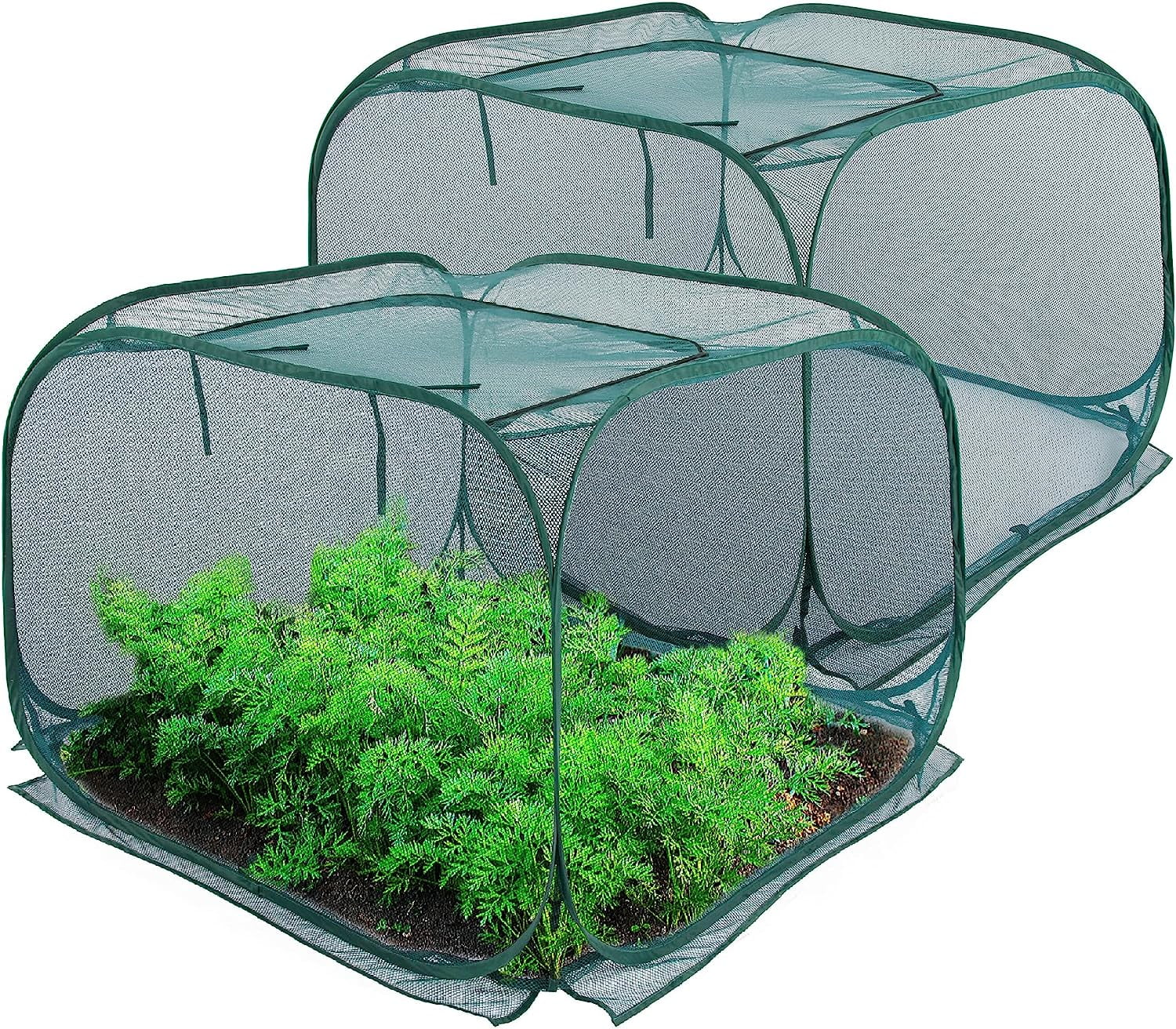 2 Pack Pop Up Mesh Plant Cover, Plant Protector for Raised Garden ...