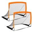 2 Pack Pop Up Soccer Goals, Portable Soccer Nets for Kids Youth Adults ...