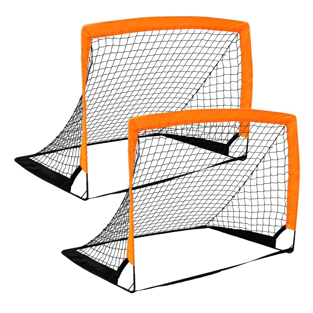 2 Pack Pop Up Soccer Goals, Portable Soccer Nets for Kids Youth Adults ...