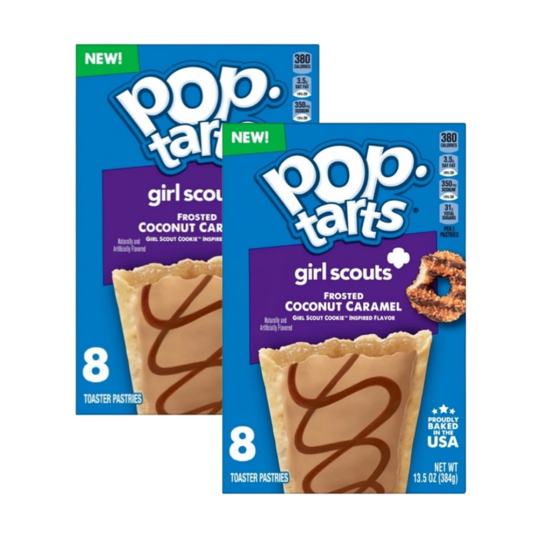 (2 Pack) Pop-tarts Girl Scouts Frosted Coconut Caramel 13.5 Oz ...