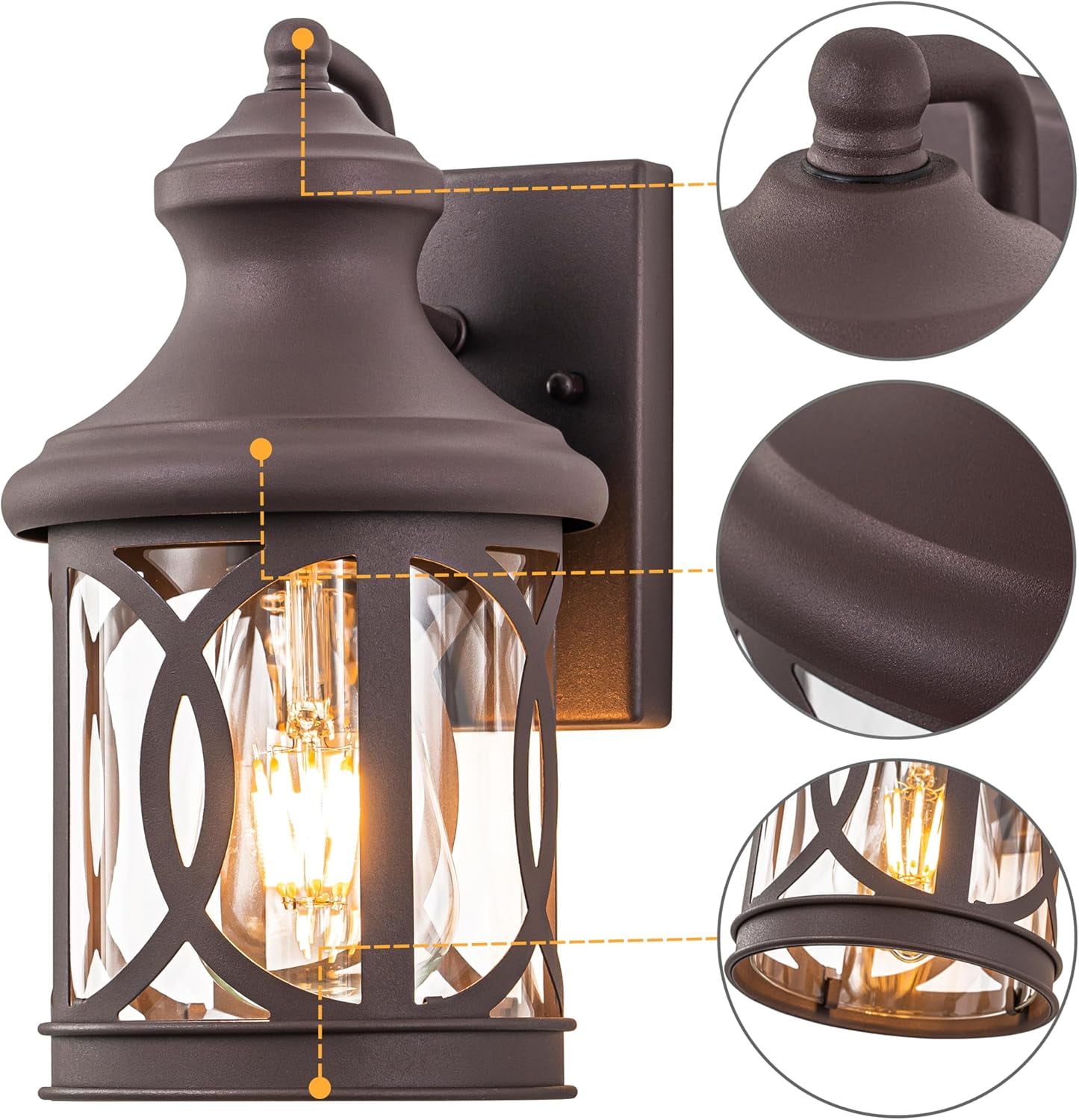 2-Pack Porch Lights Outdoor, Bronze Outside Lights for House ...