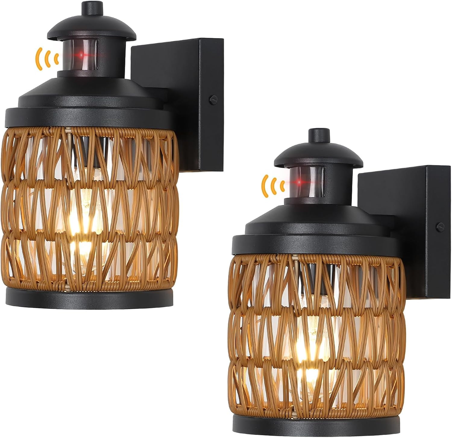 2 Pack Porch Lights Outdoor Motion Sensor, Dusk to Dawn Outdoor ...