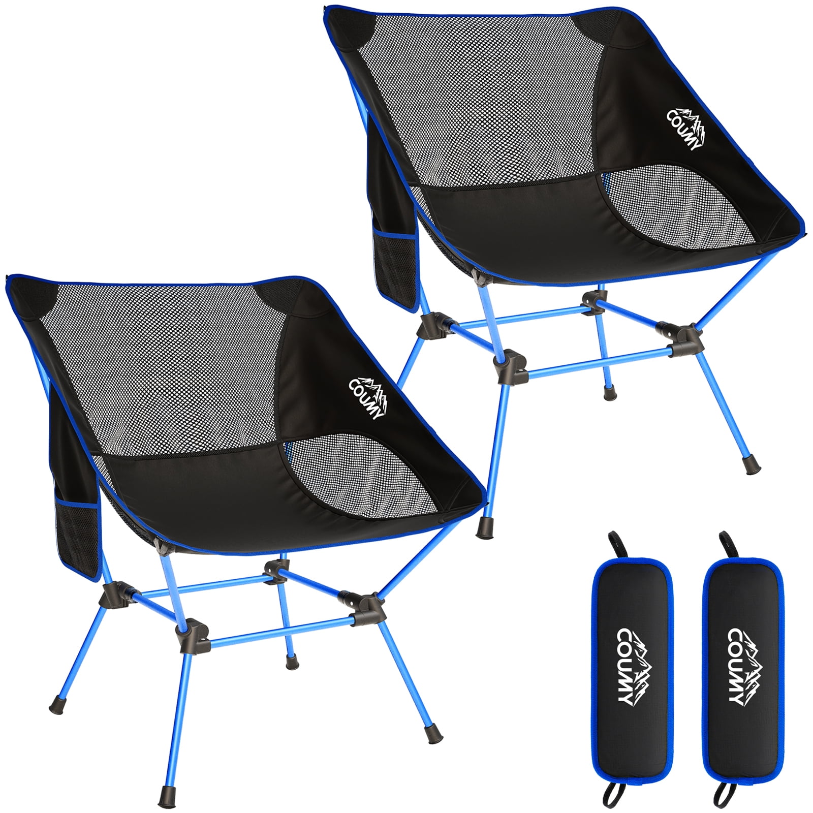 Coumy 2 Pack Portable Camping Chair Backpacking Chair, 2.4lbs ...