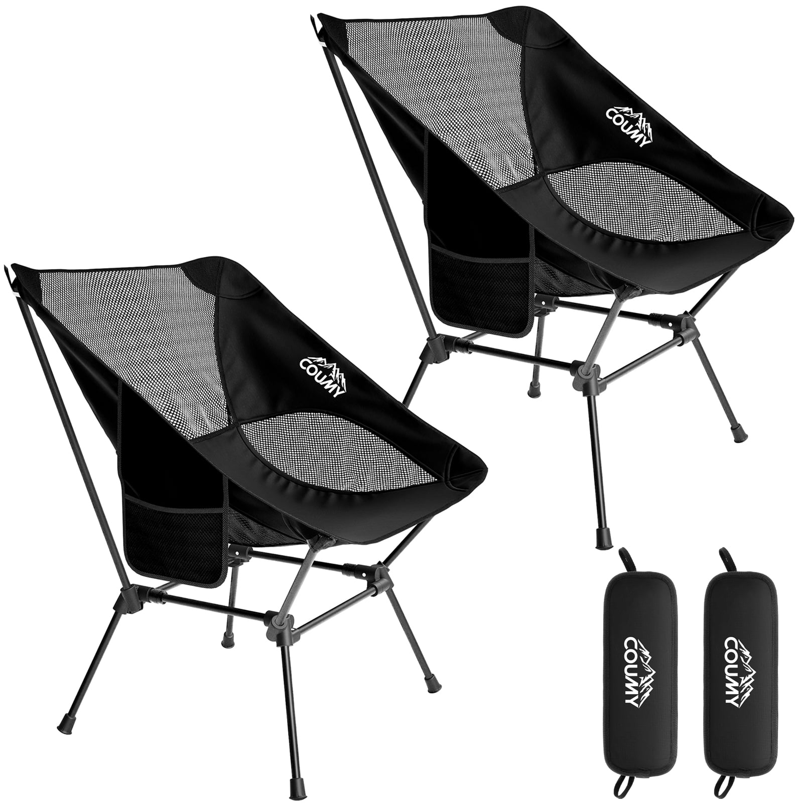 Coumy 2 Pack Portable Camping Chair Backpacking Chair, 2.4lbs ...