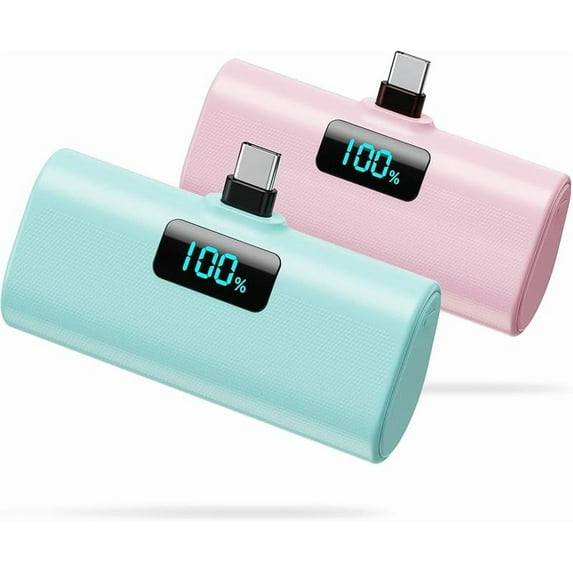 [2-Pack]Portable Charger for iPhone 16/15 Series,5200mAh PD USB C Power ...
